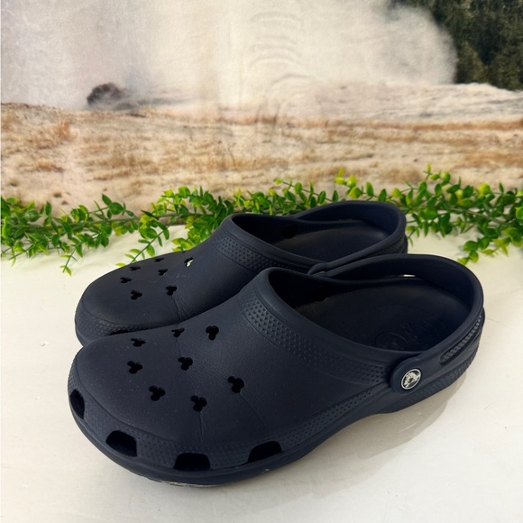 CROCS | Shoes | Crocs Navy Mules With Mickey Mouse Ears Cut Out Mens ...
